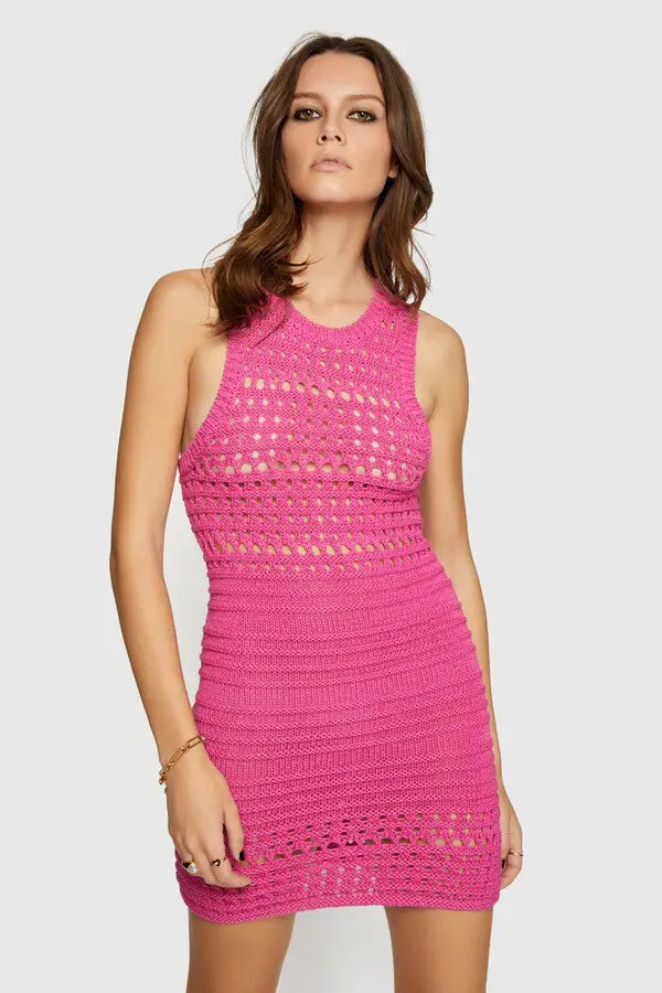 ワンピース Lily crochet mini dress Subtle Hint Crochet Mini Dress - Lisa Maree